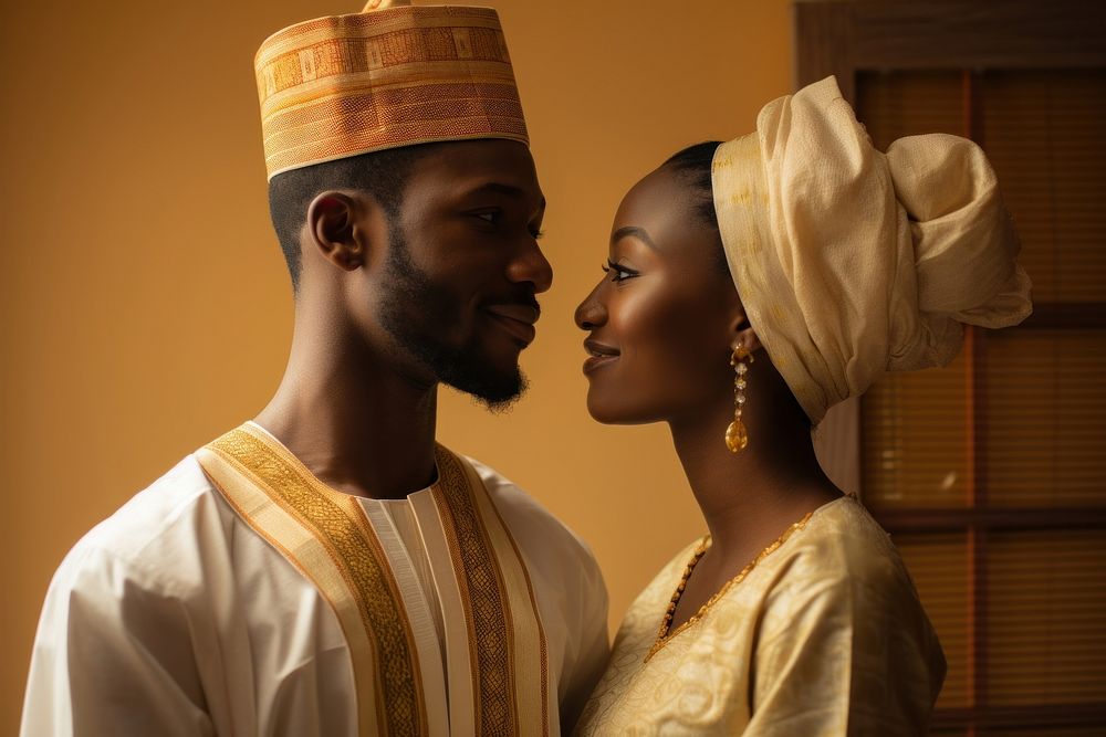 Nigerian Couple tradition wedding adult | Free Photo - rawpixel