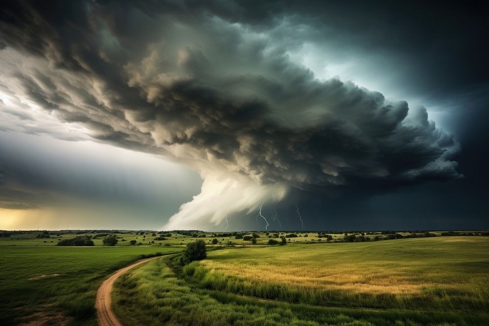 Raining storm weather thunderstorm landscape | Free Photo - rawpixel
