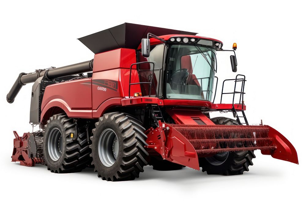 Red combine harvester vehicle agriculture | Premium Photo - rawpixel