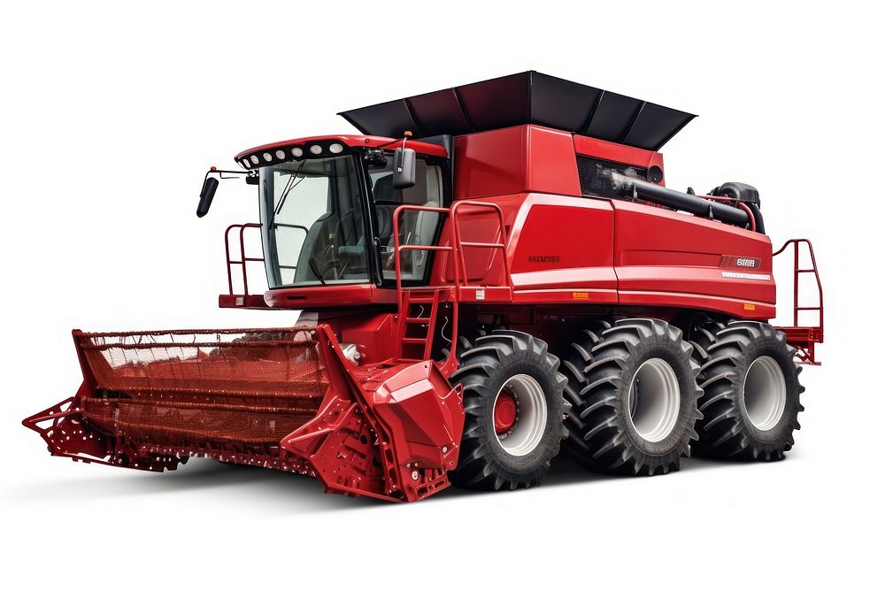 Red combine harvester vehicle machinery | Free Photo - rawpixel