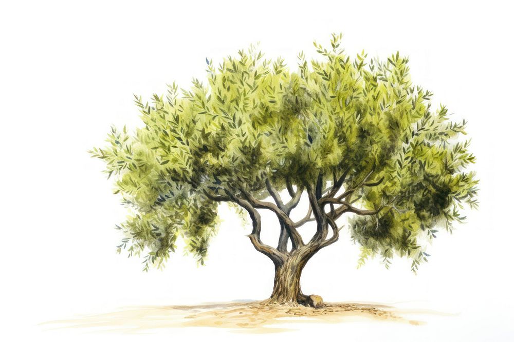 Olive tree nature sketch plant. | Free Photo Illustration - rawpixel