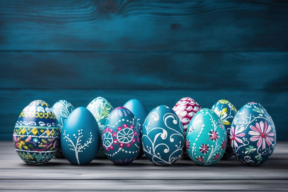 Egg easter blue wood. | Premium Photo - rawpixel