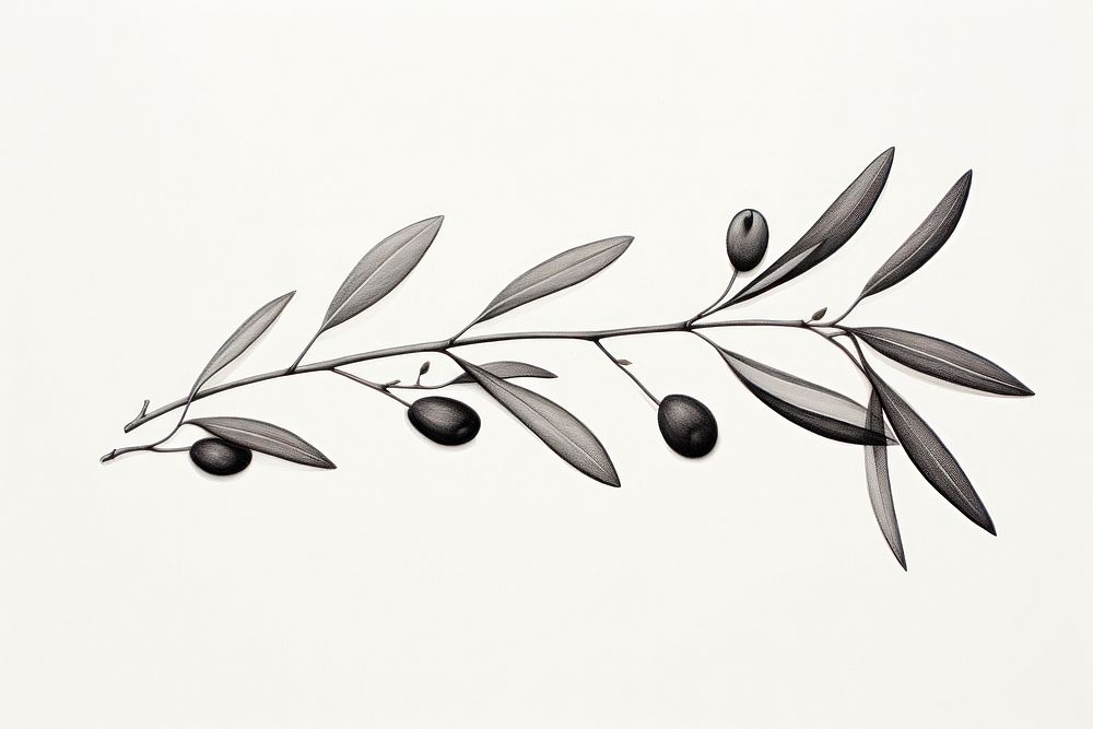 Black white olive branch hand | Free Photo Illustration - rawpixel