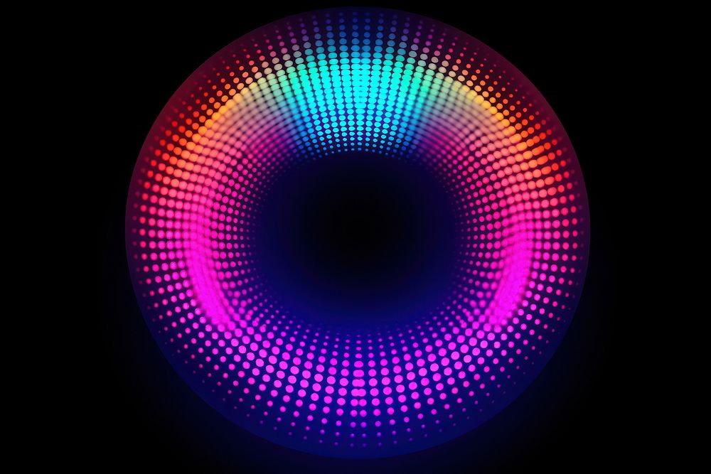 Circle technology light effect halftone | Premium Photo Illustration ...