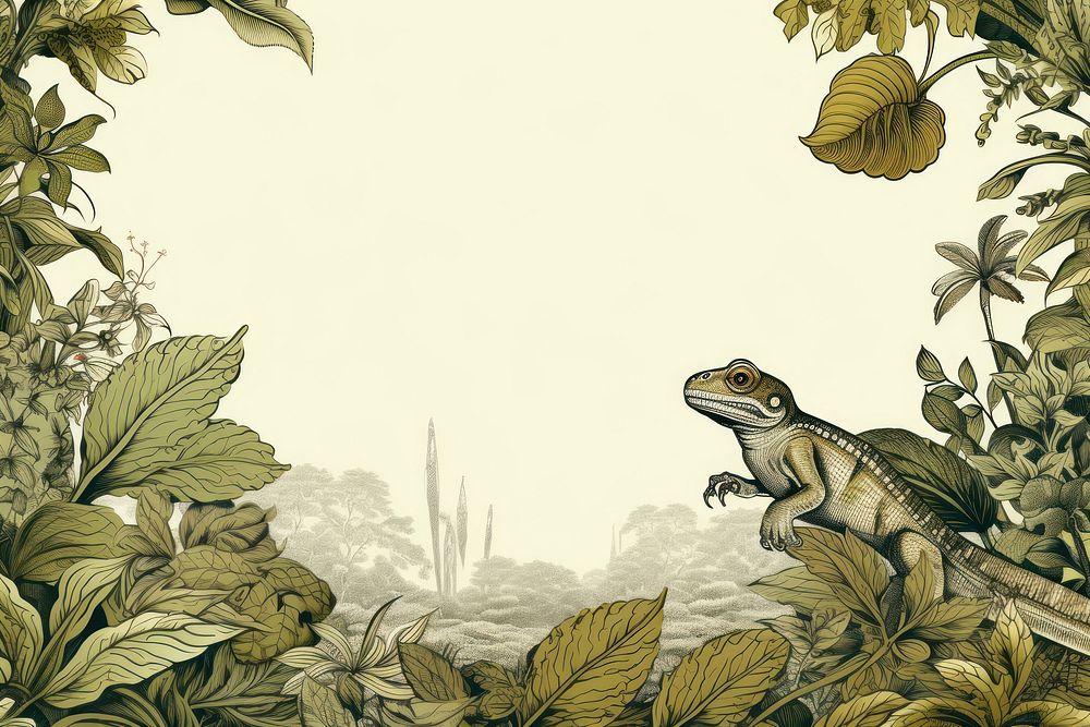Toile chameleon border outdoors reptile | Free Photo Illustration ...