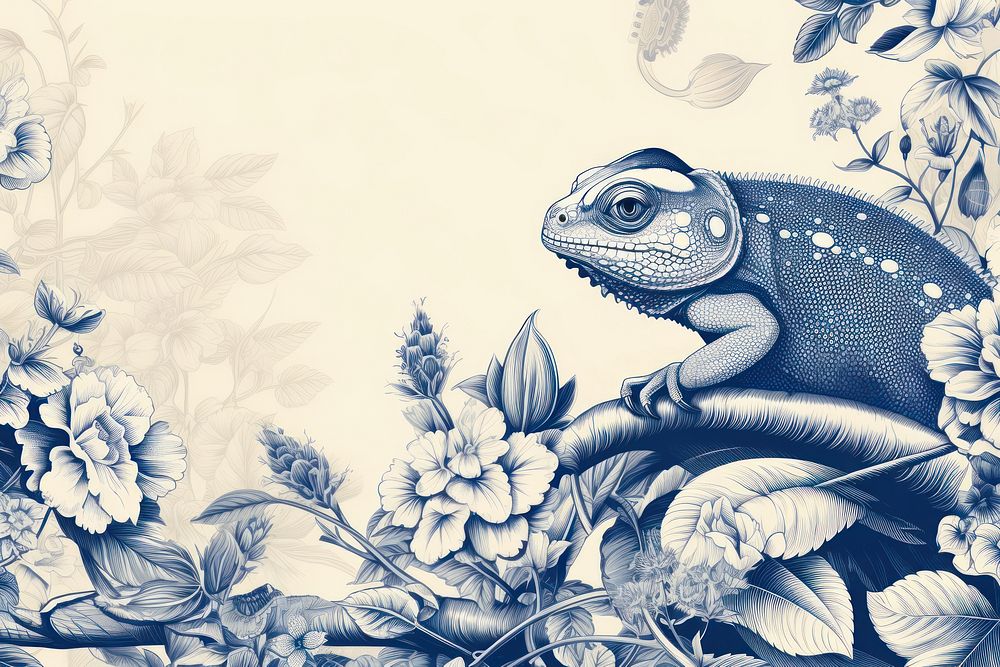 Toile chameleon border reptile pattern | Premium Photo Illustration ...