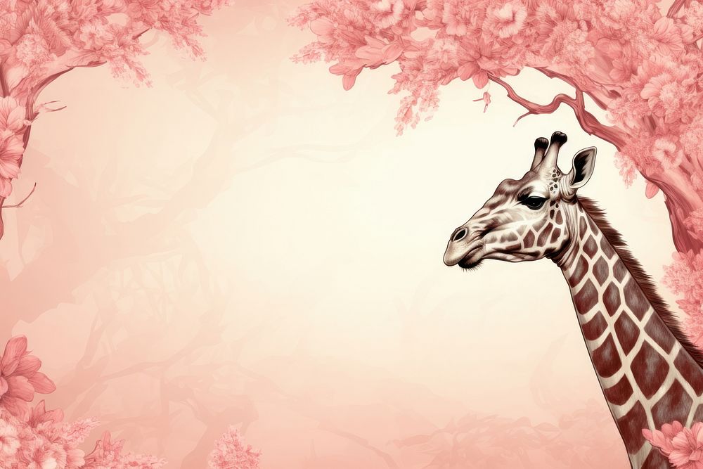Toile Giraffe border giraffe wildlife | Premium Photo Illustration ...
