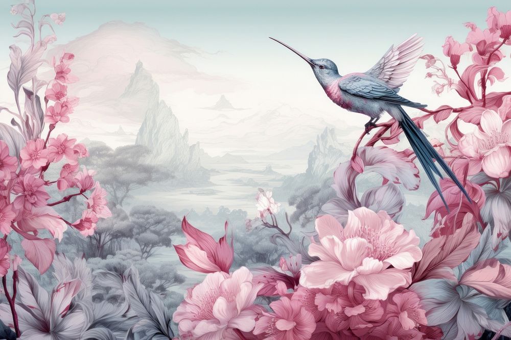 Toile hummingbird border outdoors nature | Premium Photo Illustration ...
