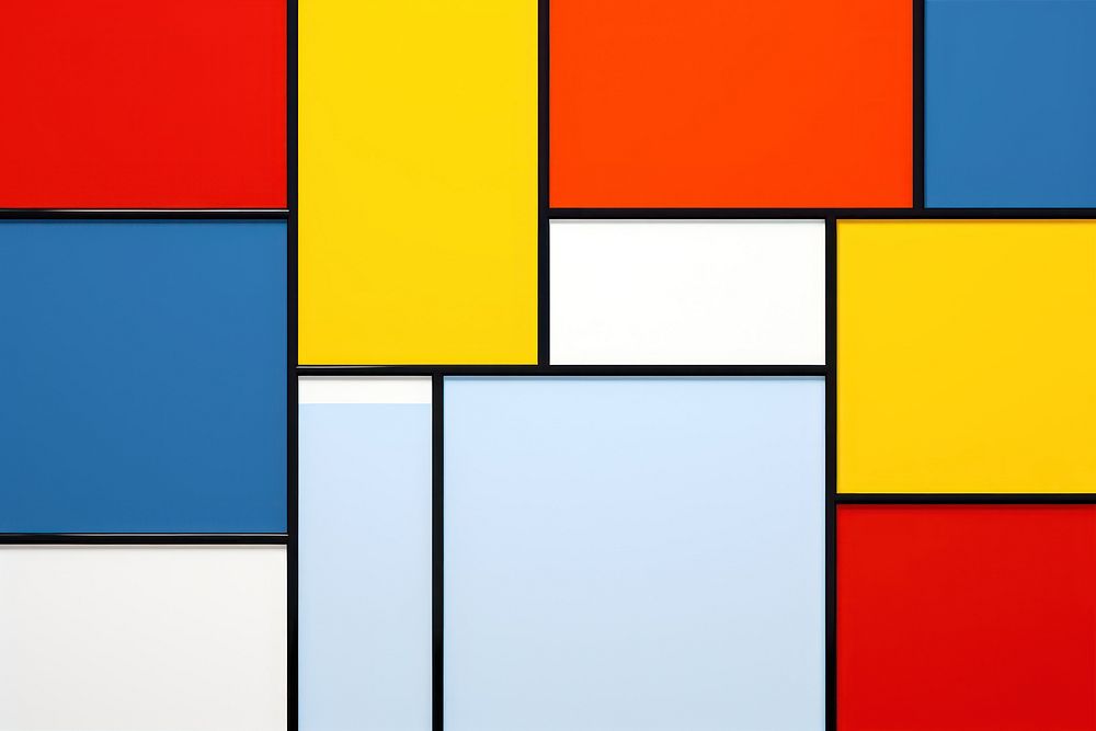 Geometric background colorful Piet Mondrian | Premium Photo ...