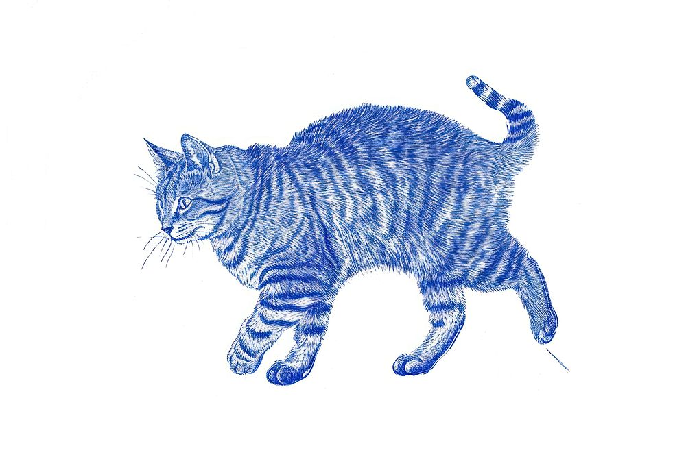 Drawing cat walking sketch animal | Free Photo Illustration - rawpixel