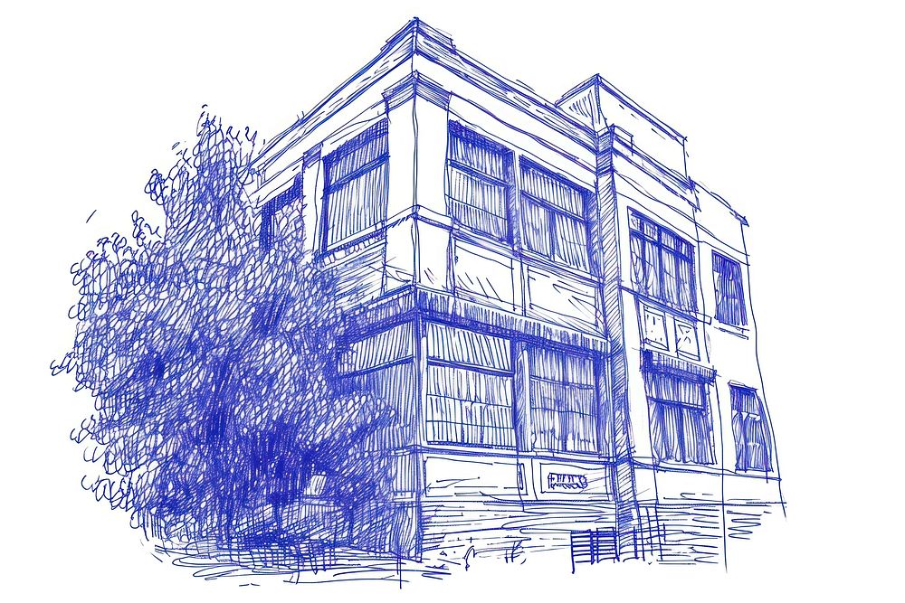 Drawing school building sketch architecture | Free Photo Illustration ...