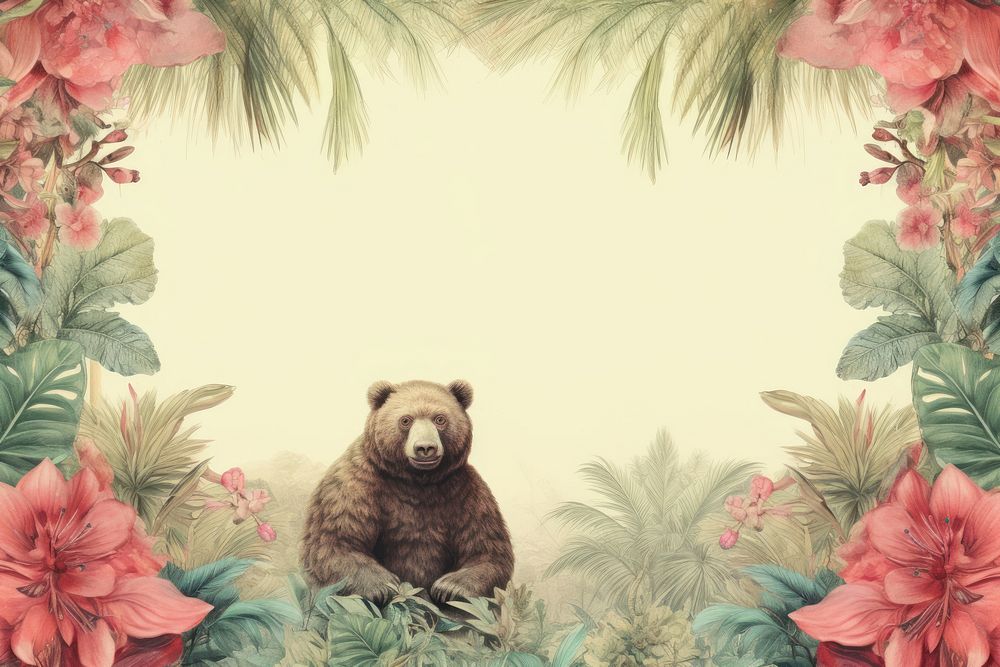 Realistic vintage drawing Grizlly bear | Free Photo Illustration - rawpixel