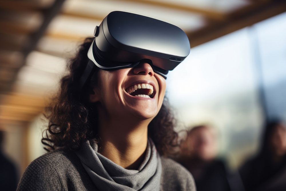 Smiling technology happiness headshot. | Premium Photo - rawpixel