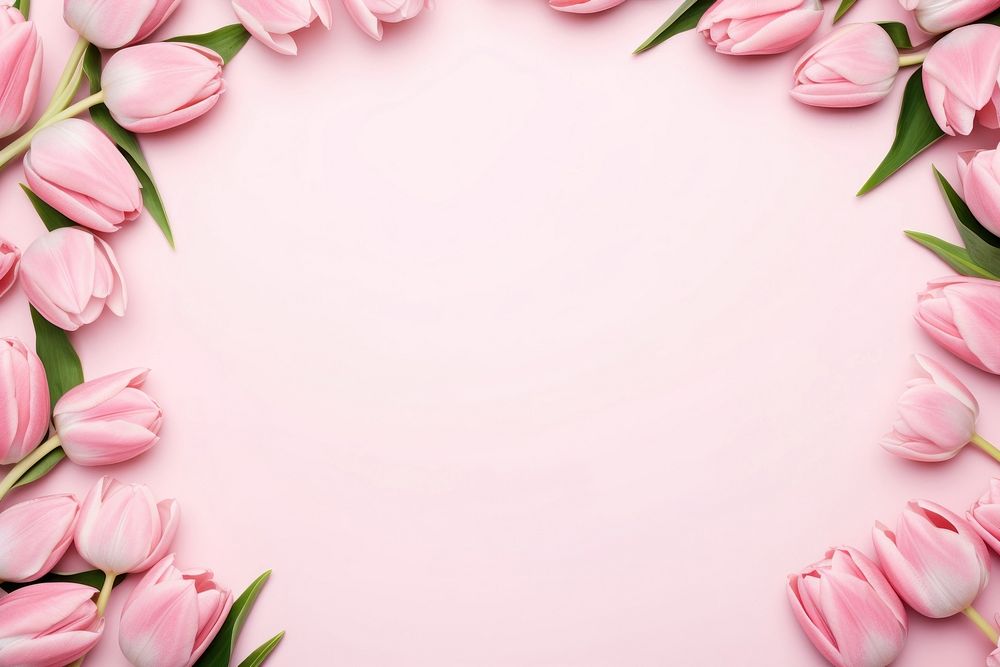 Frame floral tulip flower backgrounds | Free Photo - rawpixel
