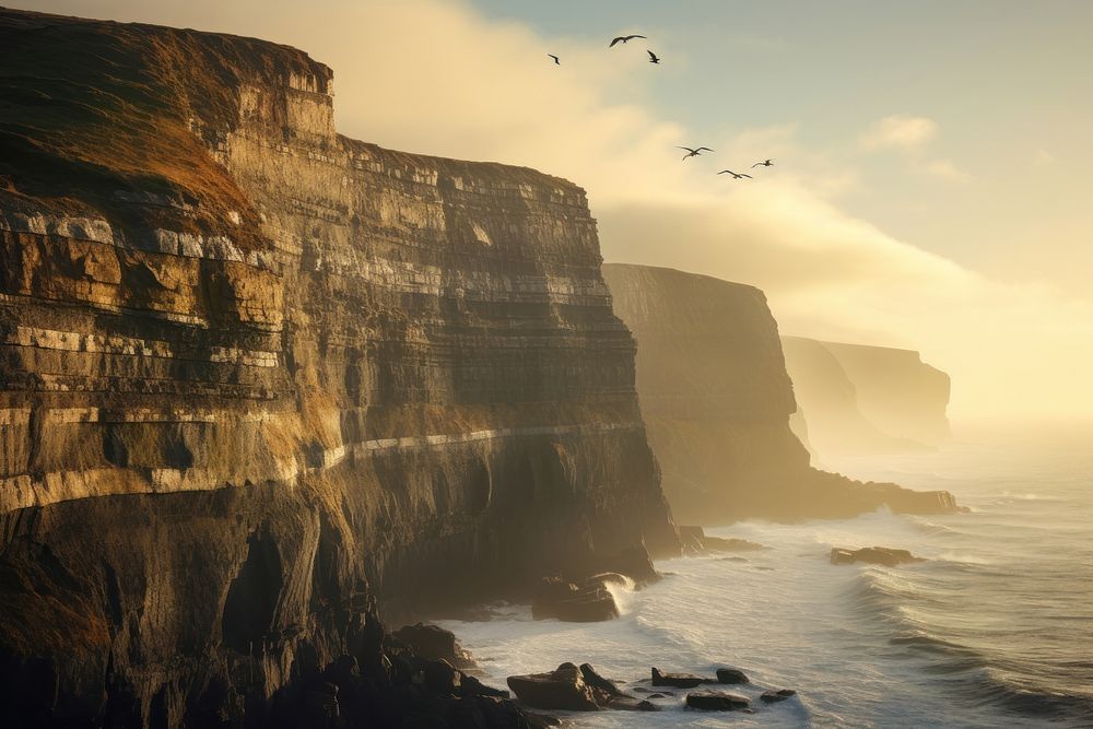 Cliff morning landscape outdoors nature. | Free Photo - rawpixel