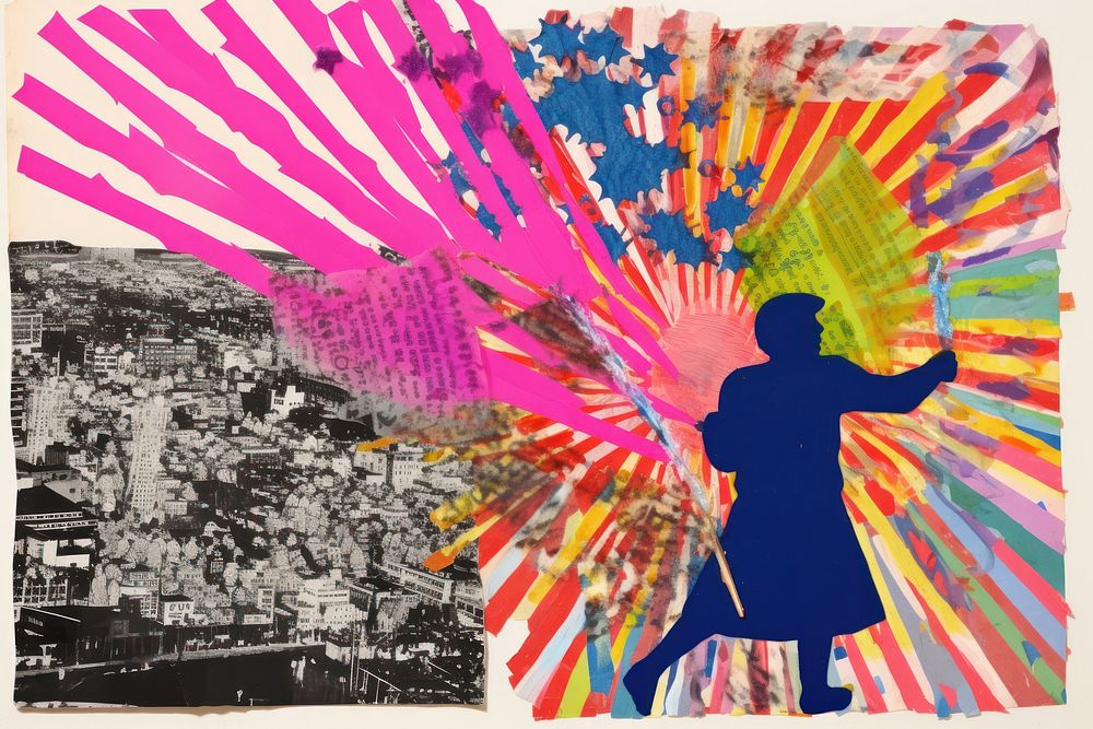 Fireworks collage art painting | Free Photo Illustration - rawpixel