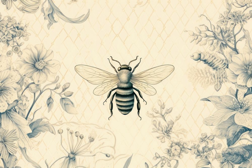 Bee wallpaper insect animal. | Free Photo Illustration - rawpixel