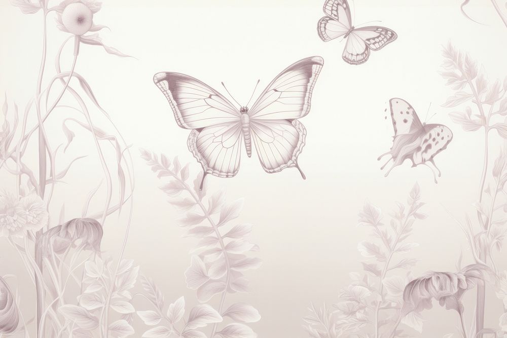 Butterfly wallpaper drawing sketch. | Premium Photo Illustration - rawpixel