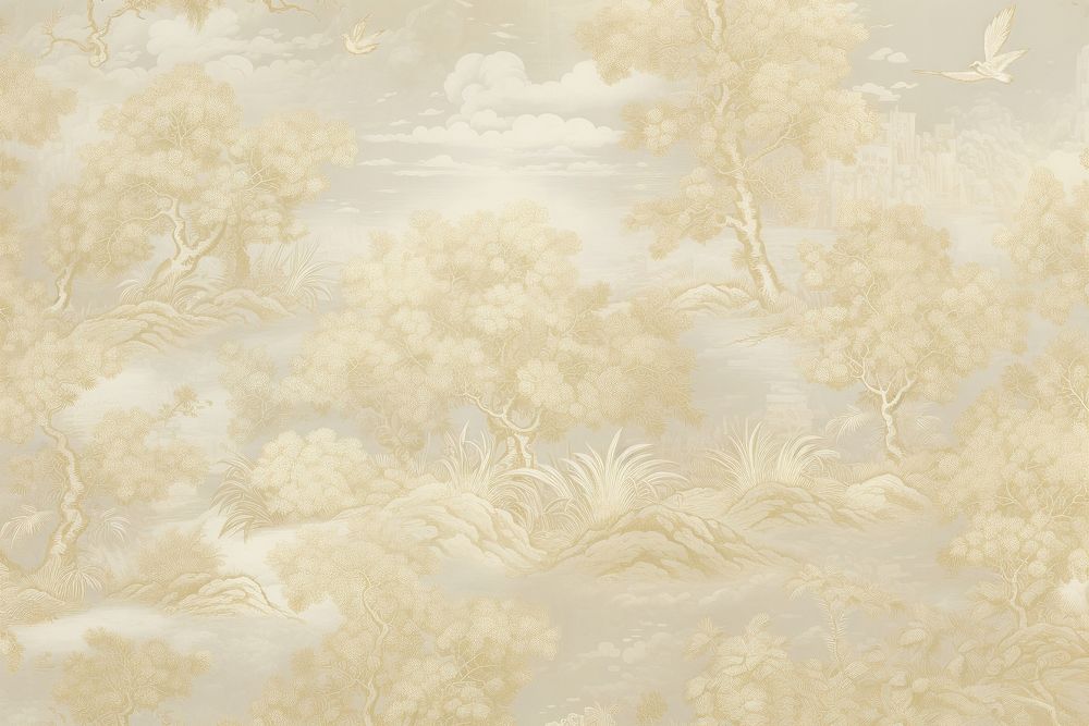 Gold garden landscape wallpaper pattern. | Free Photo Illustration ...