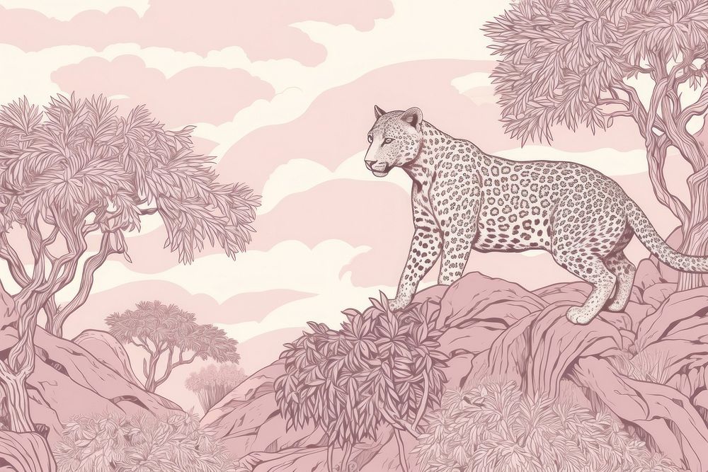 Leopard landscape wildlife cheetah. | Free Photo Illustration - rawpixel