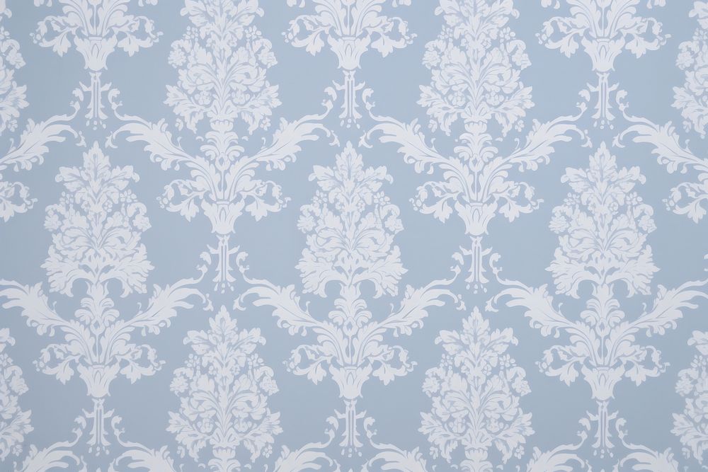 1960s vintage wallpaper babyblue damask | Premium Photo Illustration ...