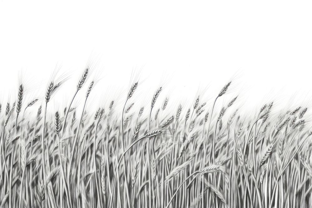 Border graphic wheat fields drawing | Premium Photo Illustration - rawpixel