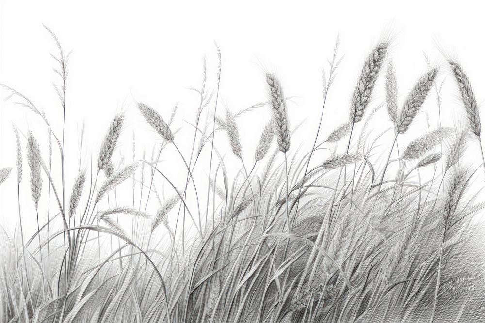 Grasses outdoors drawing sketch. AI | Premium Photo Illustration - rawpixel