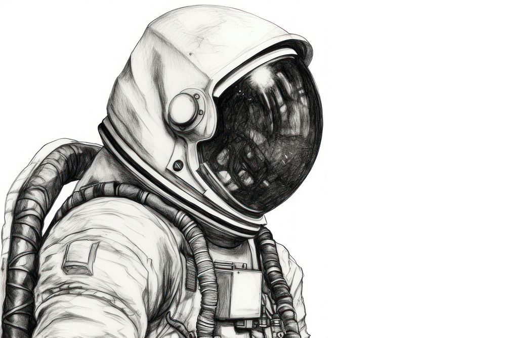 Astronaut space drawing sketch illustrated. | Free Photo Illustration ...