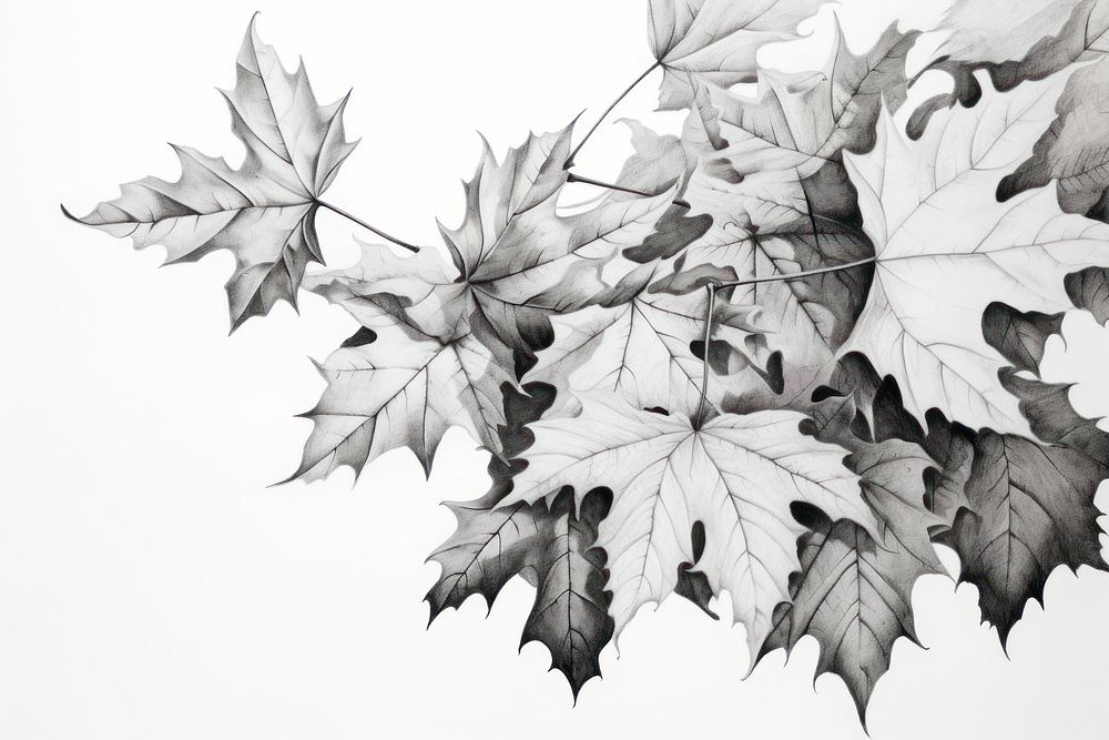 Autumn leaves falling drawing sketch | Free Photo Illustration - rawpixel