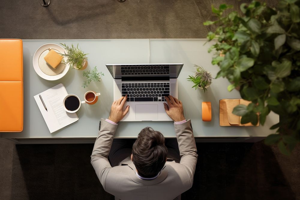 Office worker using computer furniture | Free Photo - rawpixel