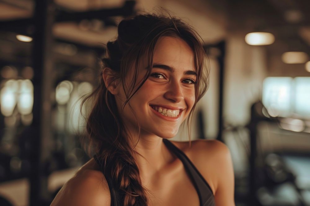 Young smiling woman gym smile | Free Photo - rawpixel