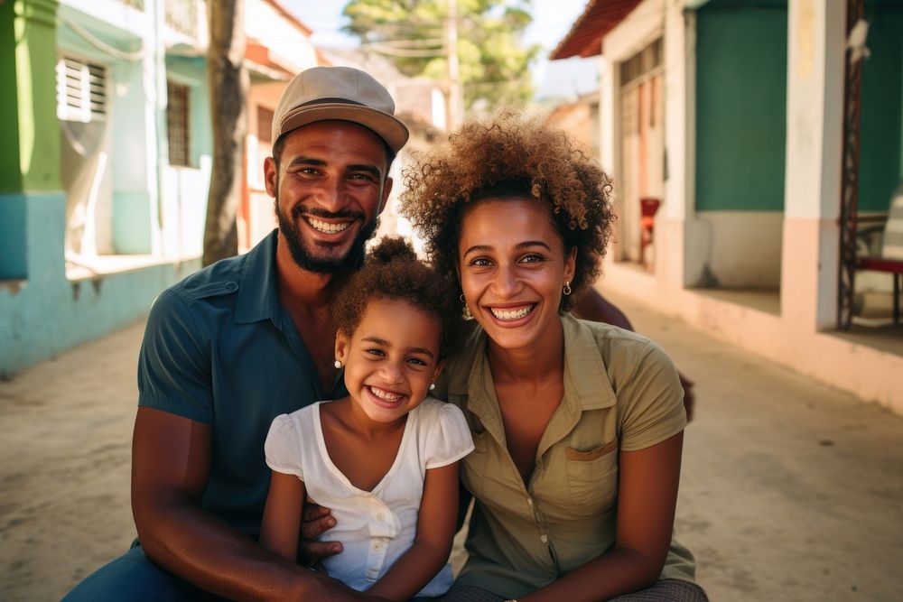 Cuban family smiling together their | Free Photo - rawpixel