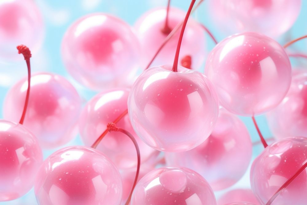 Pastel 3d cherry holographic plant | Free Photo Illustration - rawpixel