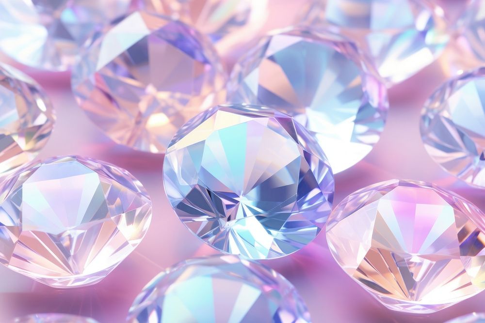 Pastel 3d diamond holographic backgrounds | Free Photo Illustration ...