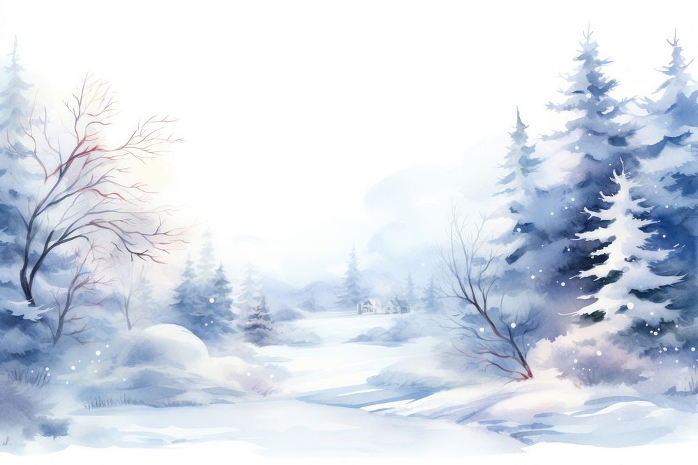 Snow landscape outdoors winter. | Free Photo Illustration - rawpixel