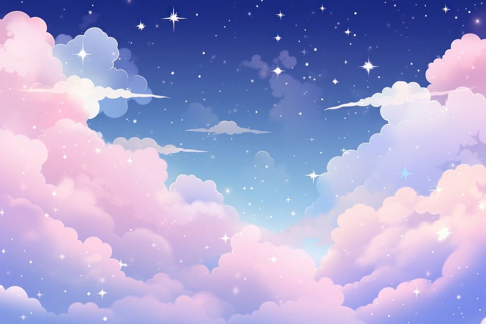 Sky filled clouds and stars | Premium Photo Illustration - rawpixel