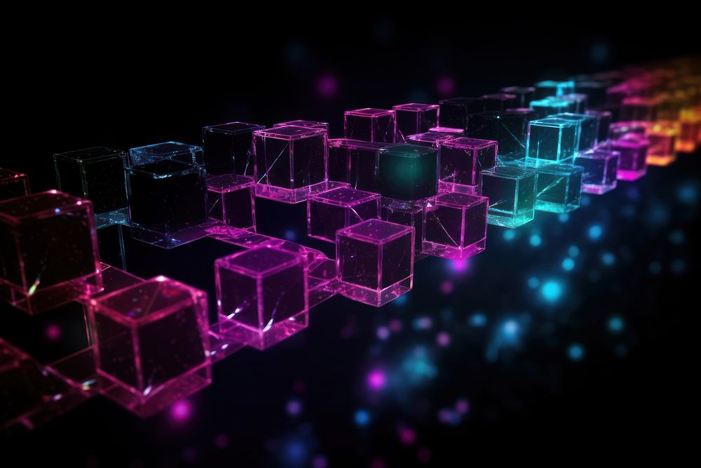 Blockchain light backgrounds technology. | Premium Photo Illustration - rawpixel