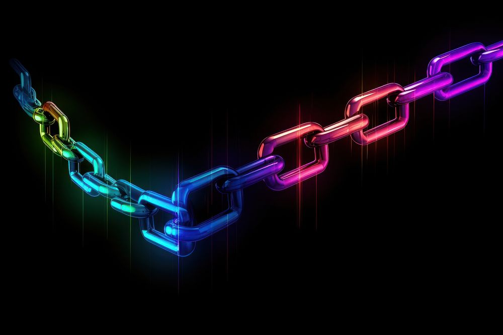 Blockchain light technology black background. | Premium Photo ...