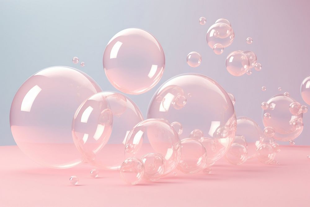 Bubbles aesthetic pastel background sphere | Free Photo Illustration ...