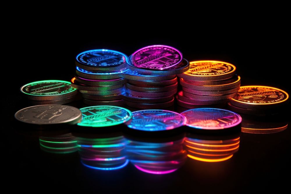Coin coin light money. | Free Photo Illustration - rawpixel