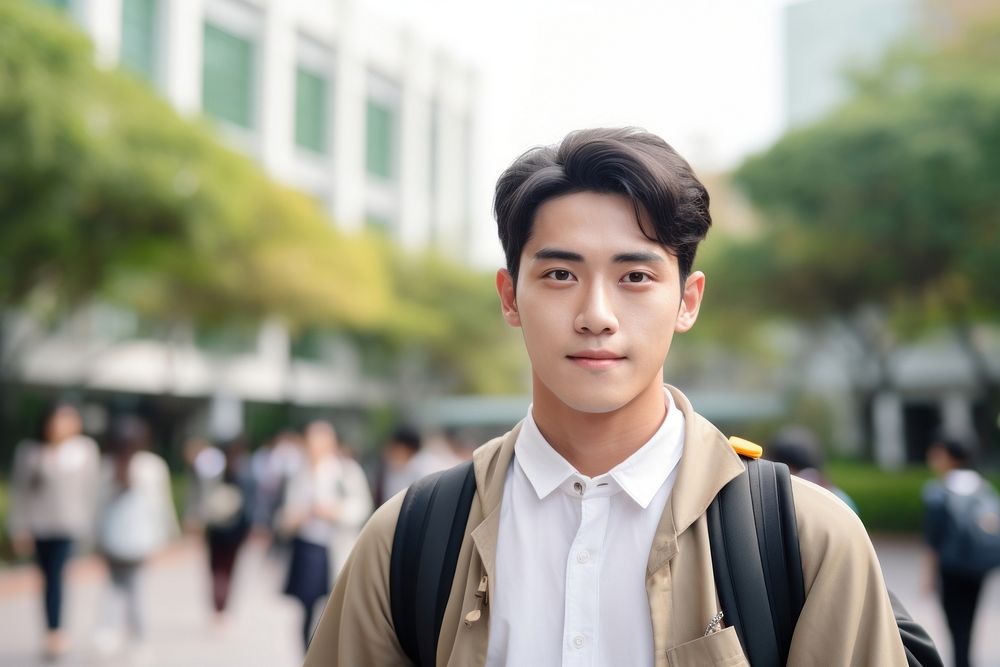 Thai men student standing contemplation | Premium Photo - rawpixel