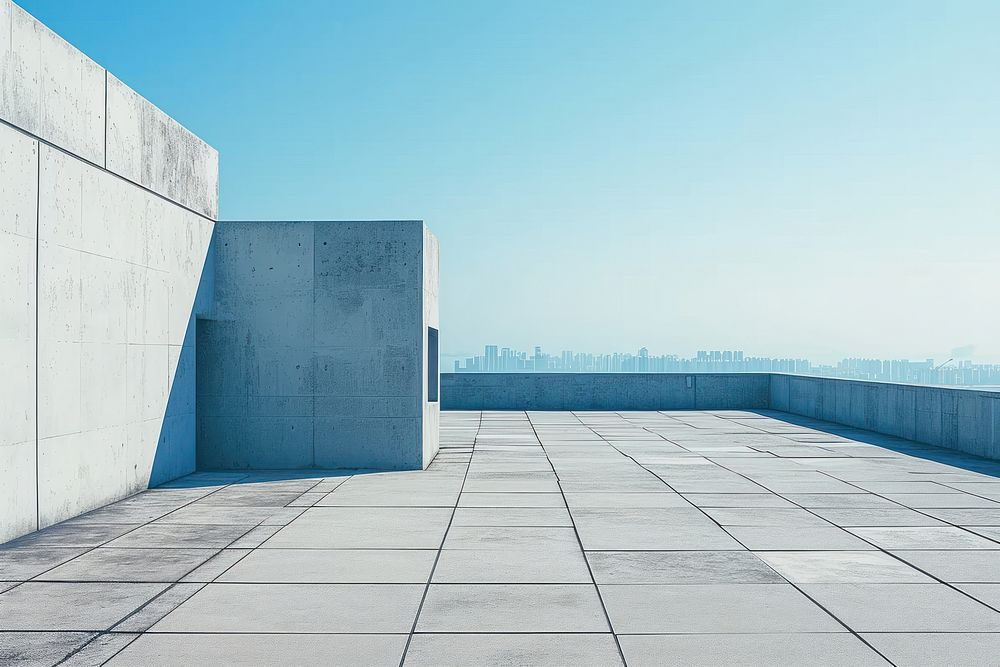 Rooftop midday concrete floor architecture. | Premium Photo - rawpixel
