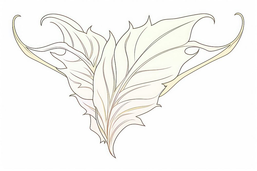 Leaf Alphonse Mucha style drawing | Free Photo Illustration - rawpixel