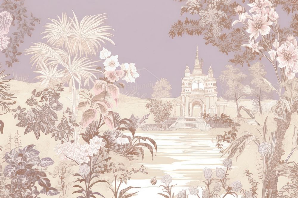 Oriental toile art style pale | Premium Photo Illustration - rawpixel