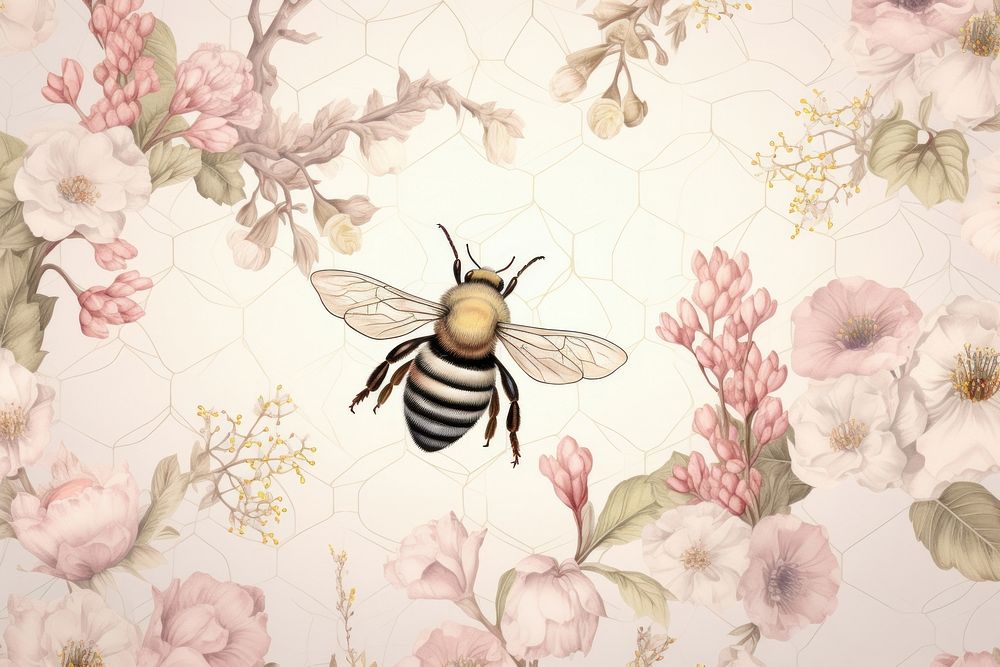 Stunning bee wallpaper animal insect. | Free Photo Illustration - rawpixel