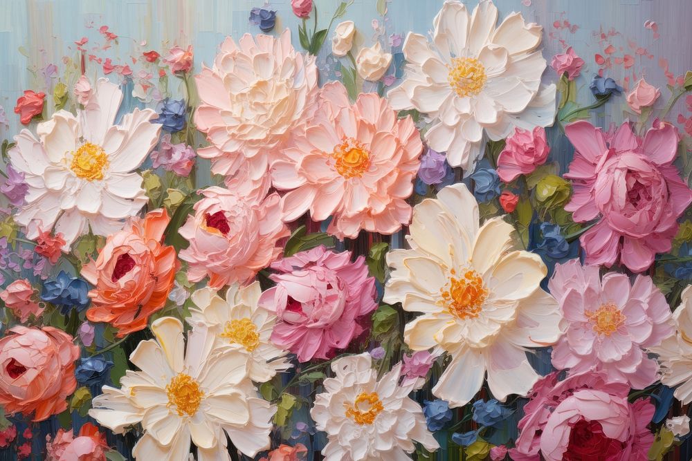 Colorful flowers painting pattern petal. | Premium Photo - rawpixel