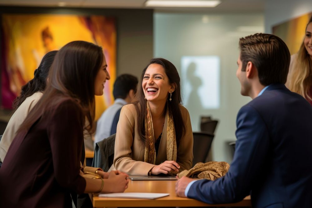 South asian laughing conversation meeting. | Free Photo - rawpixel