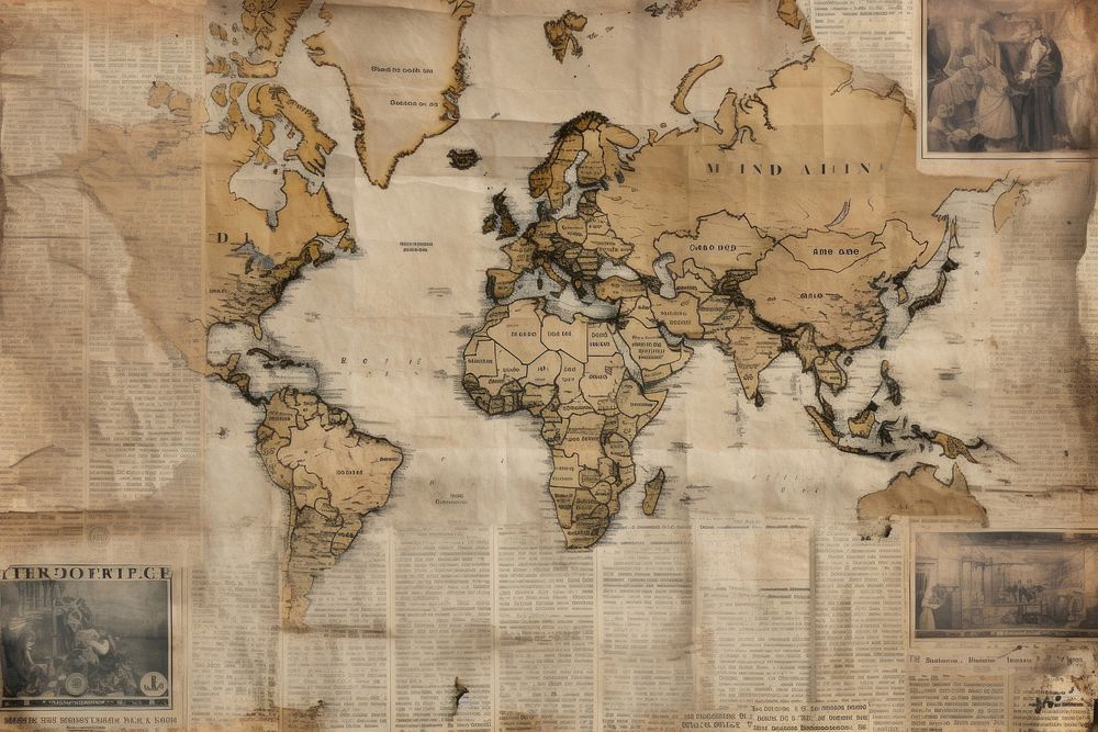 World map backgrounds paper architecture | Free Photo Illustration ...