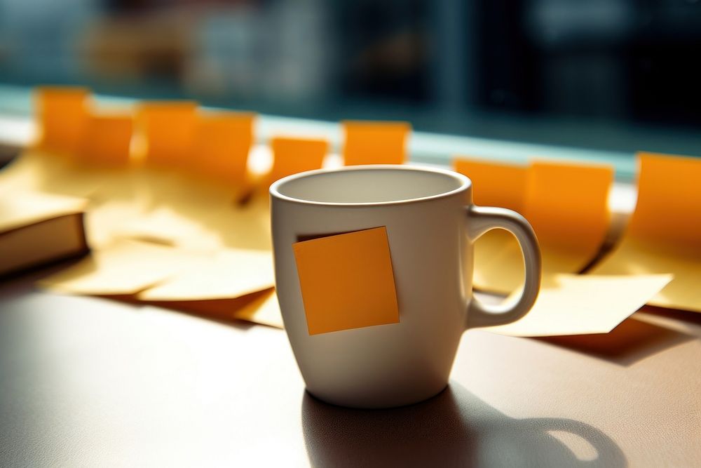 Sticky note coffee mug drink. | Free Photo - rawpixel