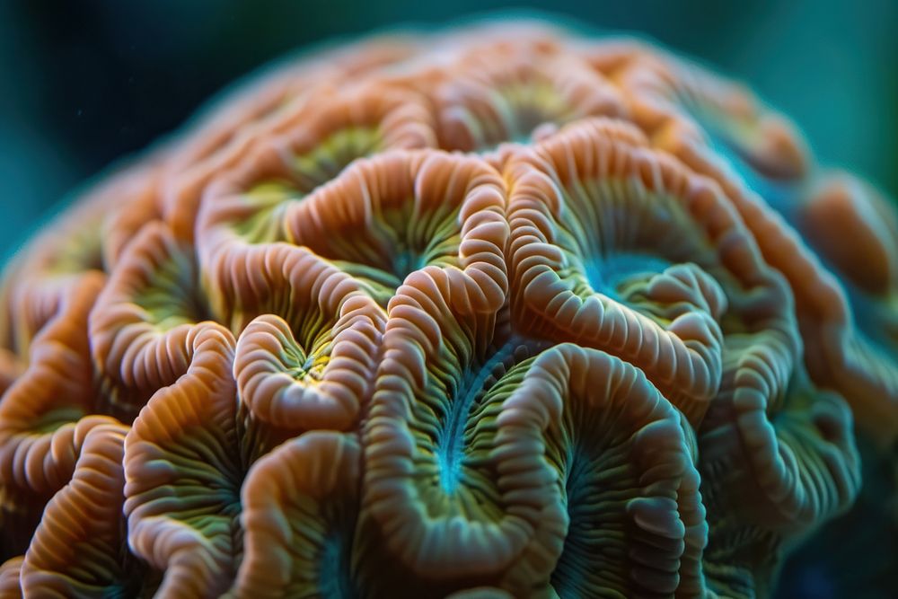 Labyrinthine brain coral underwater outdoors | Premium Photo - rawpixel